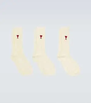 AMI Paris Set Of 3 Crew Socks