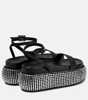 Simkhai Buster Embellished Platform Sandals