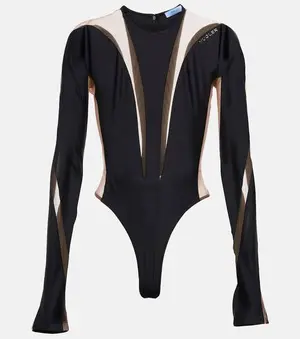 MUGLER Paneled Bodysuit