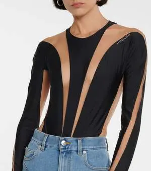 MUGLER Paneled Bodysuit