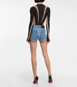 MUGLER Paneled Bodysuit
