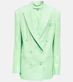 Stella McCartney Double-breasted Linen-blend Blazer