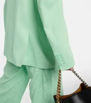 Stella McCartney Double-breasted Linen-blend Blazer