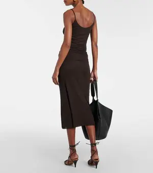 Khaite Selee Jersey Tank Top - Brown