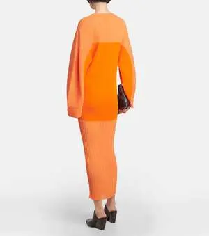 Stella McCartney Plisse Midi Dress