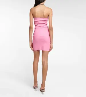 Stouls Amina Strapless Leather Minidress
