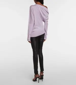 TOM FORD Off-shoulder Cashmere And Silk Sweater