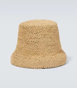 Jacquemus Le Bob Ficiu Raffia Bucket Hat