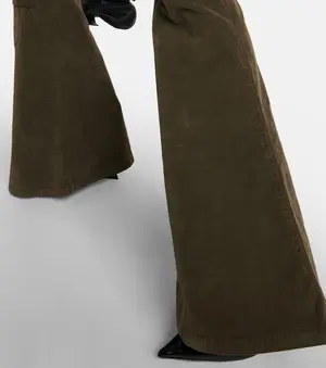Blumarine Low-rise Flared Cargo Pants - Green