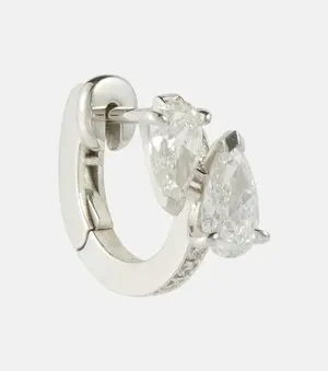 REPOSSI Serti Sur Vide 18kt White Gold And Diamond Single Earring - Silver