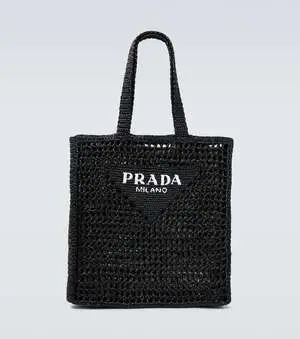 Prada Logo Crochet Tote Bag