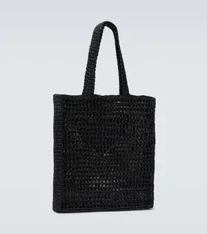 Prada Logo Crochet Tote Bag