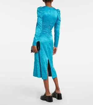 GANNI Satin Midi Dress