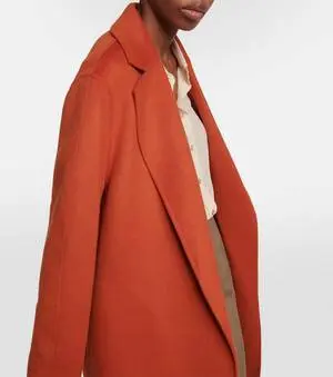 JOSEPH Cenda Wool And Cashmere Wrap Coat - Orange