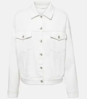 Brunello Cucinelli Cotton-blend Denim Jacket - White