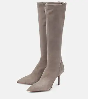 AQUAZZURA Saint Honore 85 Suede Boots
