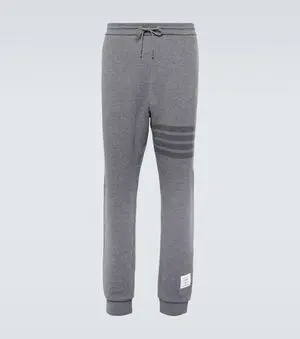 Thom Browne 4-bar Wool-blend Sweatpants - Grey