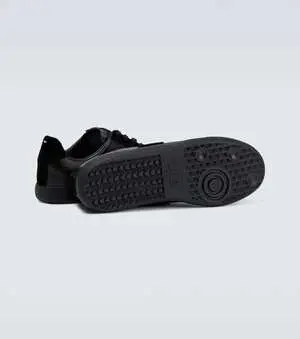 MAISON MARGIELA Replica Leather And Suede Sneakers - Black