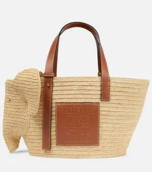Loewe Elephant Basket Raffia Tote