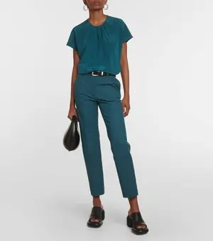 JOSEPH Soie Broca Silk Crepe Top