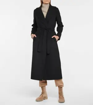 Max Mara Poldo Virgin Wool Coat - Black
