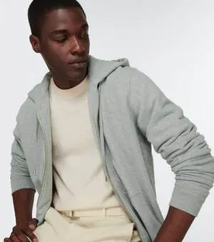 Sunspel Cotton-jersey Hooded Sweatshirt