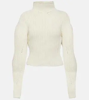 Alaïa Ribbed-knit Wool-blend Sweater