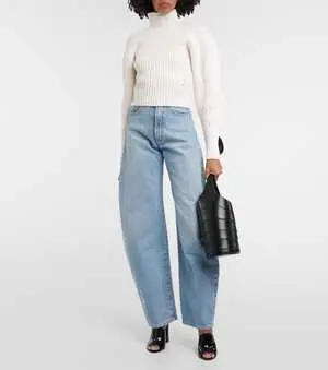 Alaïa Ribbed-knit Wool-blend Sweater
