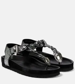 Isabel Marant Étoile Brook Metallic Leather Sandals