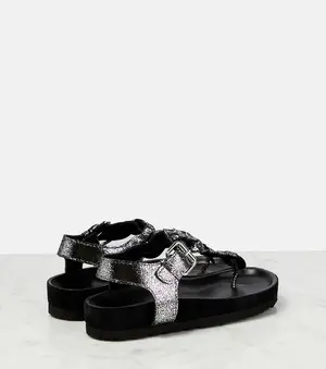 Isabel Marant Étoile Brook Metallic Leather Sandals
