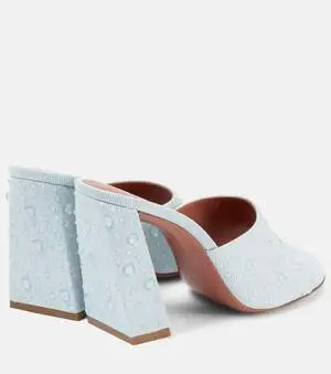 Amina Muaddi Brigitte Mules - Blue