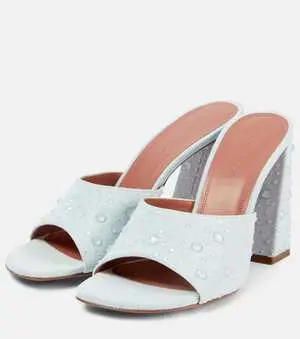Amina Muaddi Brigitte Mules - Blue