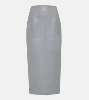 Prada High-rise Leather Pencil Skirt