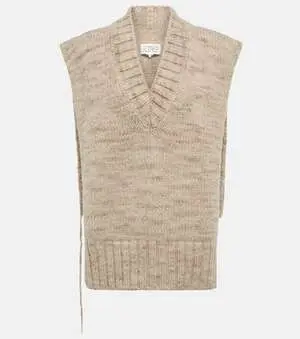 MAISON MARGIELA Alpaca, Cotton, And Wool Sweater Vest