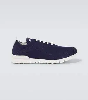 Kiton Fits Cotton Sneakers - Blue