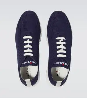 Kiton Fits Cotton Sneakers - Blue