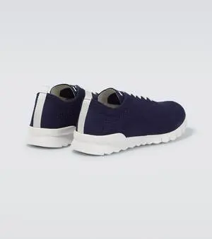 Kiton Fits Cotton Sneakers - Blue