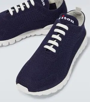 Kiton Fits Cotton Sneakers - Blue