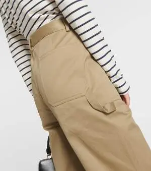 NILI LOTAN Quentin High-rise Flared Pants - Beige