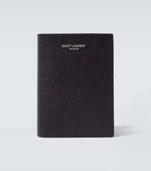 Saint Laurent Logo Leather Wallet - Black