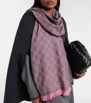 Gucci Gg Wool Jacquard Scarf