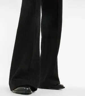 Chloé High-rise Flared Virgin Wool Pants