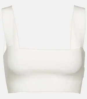 Victoria Beckham Square-neck Cropped Top - White