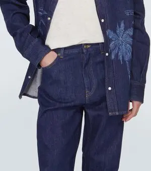 Alanui Jungle Printed Straight Jeans