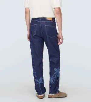 Alanui Jungle Printed Straight Jeans