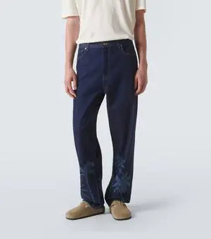 Alanui Jungle Printed Straight Jeans