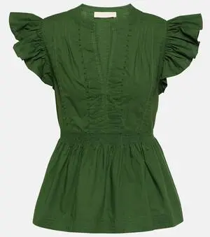 Ulla Johnson Luise Cotton Poplin Top