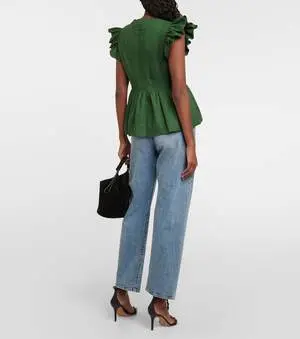 Ulla Johnson Luise Cotton Poplin Top