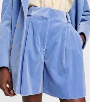 BLAZÉ MILANO Fell Velvet Shorts - Blue