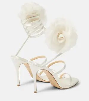 Magda Butrym Floral-applique Sandals - White